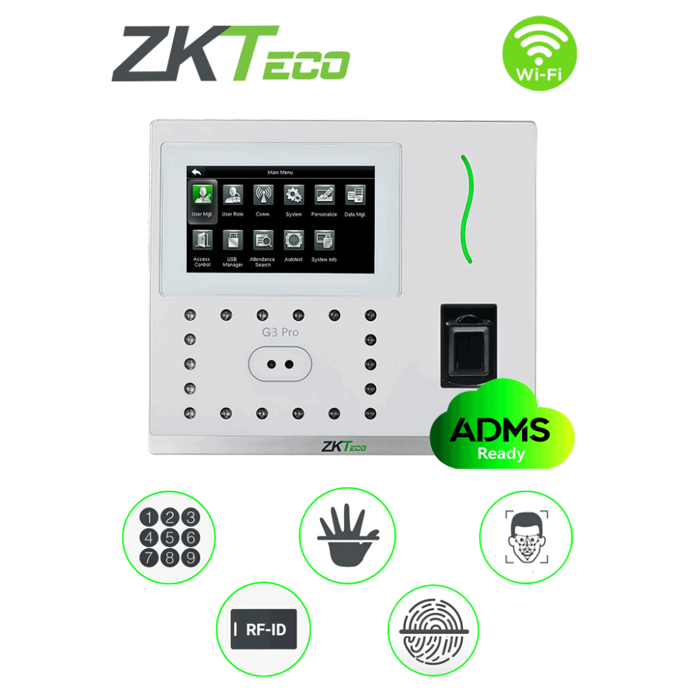 ZKT0810051 ZKTECO G3PROWIFI - Control de Acceso y Asist Monterrey