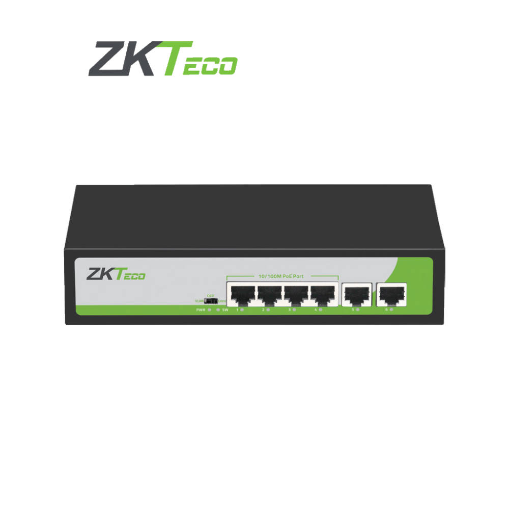 ZKT3720001 ZKTECO ZKTECO PE04255C -Switch de 4 Puertos Fast Ethernet ...